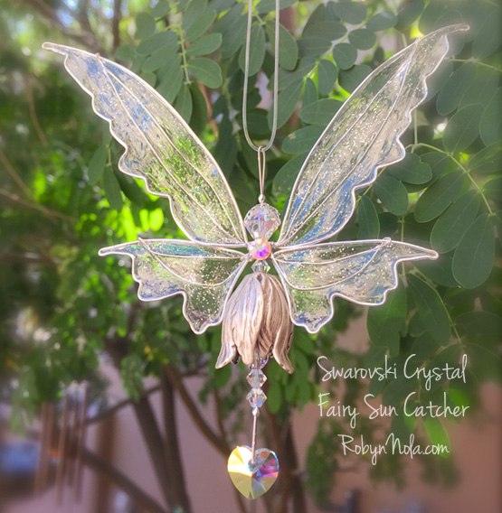 Small Swarovski Crystal Angel Fairy Sun Catcher | Robyn Nola Gifts