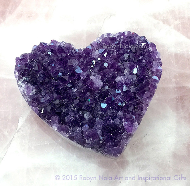 Beautiful Amethyst Geode Heart | Robyn Nola Gifts