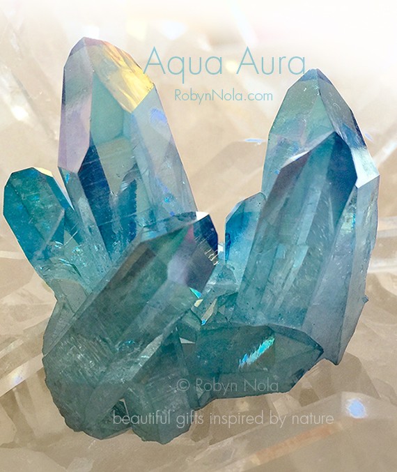 New! Aqua Aura Quartz Crystal Cluster | Robyn Nola Gifts