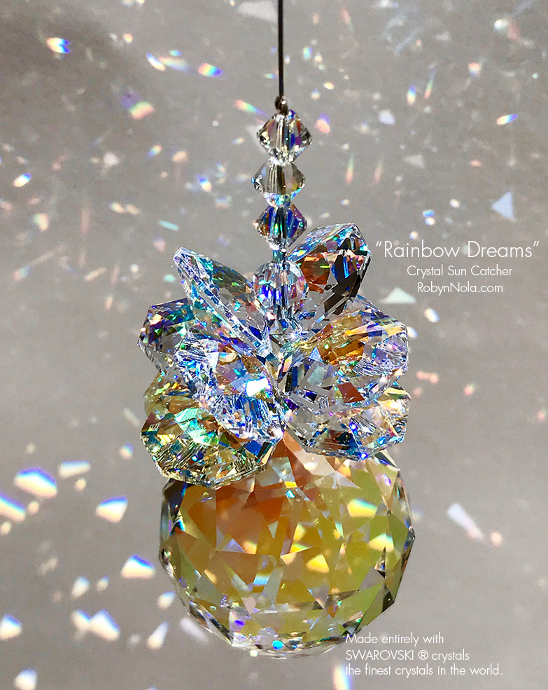 New! “Rainbow Dreams” Swarovski Crystal Sun Catcher/ Crystal Rainbow ...